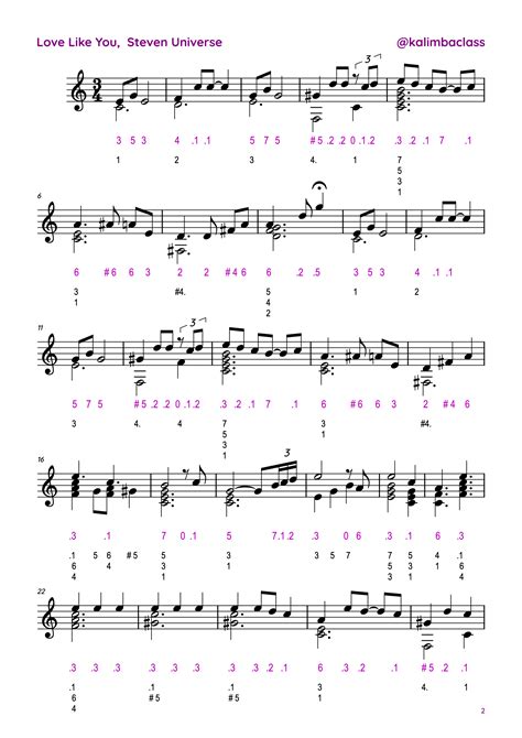 Love Like You Steven Universe Clases De Kalimba