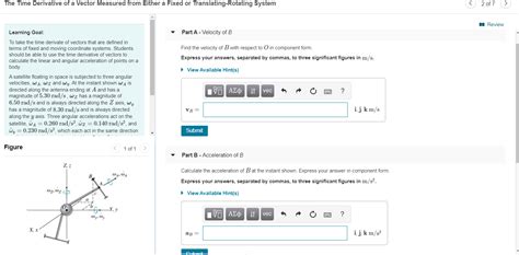 The Time Derivative Of A Vector Measured From Eith Chegg