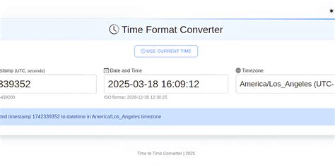 Time Format Converter Convert Unix Timestamps To Iso Date Format And Reverse Product Hunt