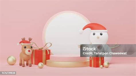 메리 크리스마스와 새해 복 많이 받으세요 개념으로 제품 및 화장품 프레젠테이션을 위한 3d 디스플레이 연단 현대 기하학 모형 및 브랜드 표시를위한 플랫폼 최소한의 깨끗한