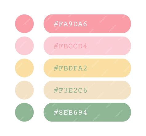 Premium Vector Pink Yellow And Green Color Palette Pastel Candy