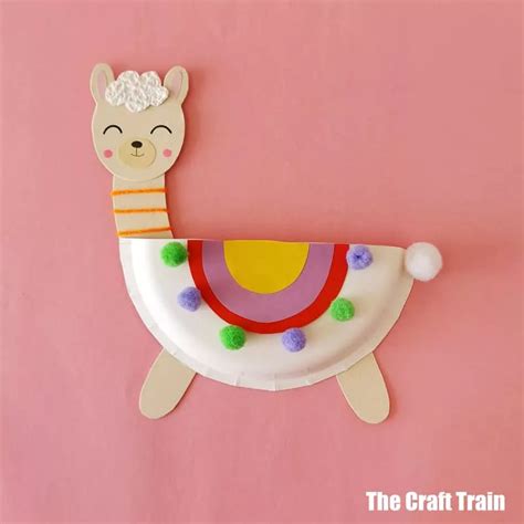 Paper Plate Llama The Craft Train