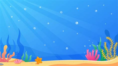 Underwater Clipart Background Underwater Flat Vector Hd Images Flat