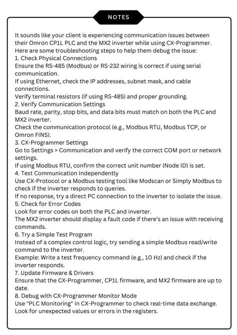 Omron Cx Programmer Communication Debugging Freelancer