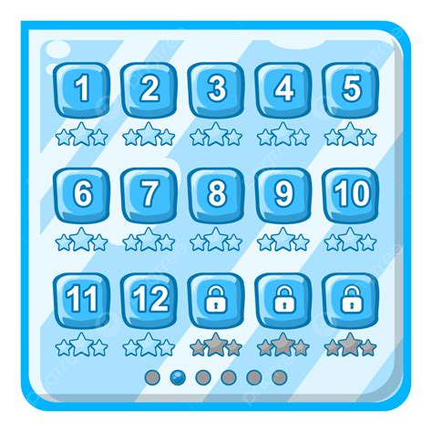 Level Select Vector PNG Images Select Level Vector Ice Style Game Ui Game Style Ui Game