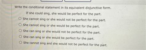 Solved Write The Conditional Statement In Its Equivalent