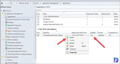 how to disable application deployments in sccm