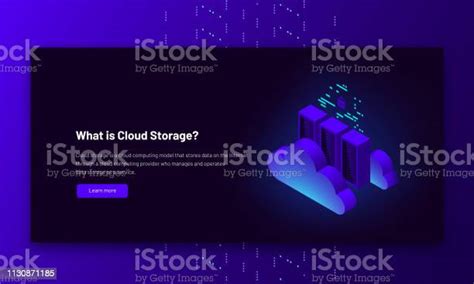 Vector Isometric Illustration Data Center Cloud Connection Hosting Server Computer Information