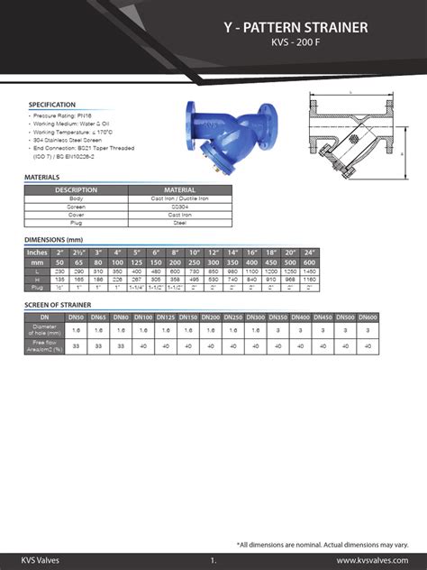 Y Strainer Catalogue Pdf