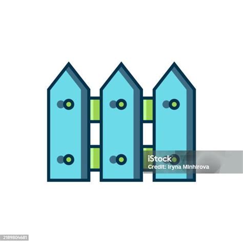 채워진 개요 정원 울타리 나무 아이콘 절연 통하고 있는 백색 배경 그림자가 있는 평면으로 채워진 윤곽선 스타일입니다 벡터 0명에 대한 스톡 벡터 아트 및 기타 이미지