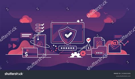 Cyber Data Security Secure Online File Stock Vector Royalty Free 2436602689 Shutterstock