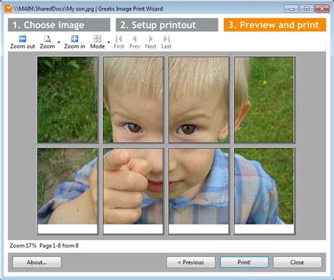 Poster It Will Print Your Image On Multiple Pages That You Assemble