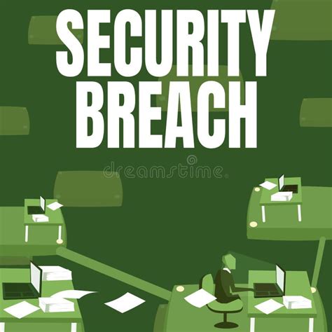 Sign Displaying Security Breach Word For Incident That Results In Unauthorized Access Of Data