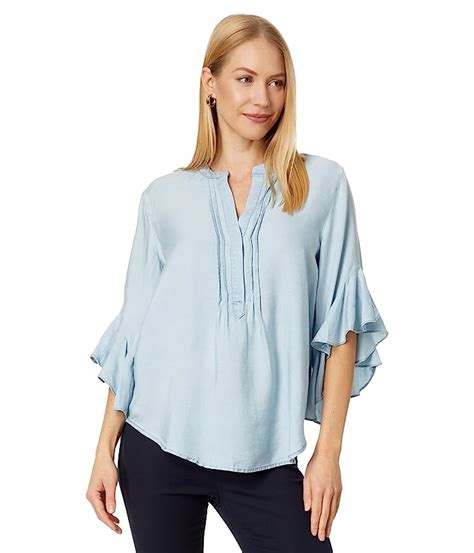 Vince Camuto Pin Tuck Flutter Sleeve Blouse 6pm