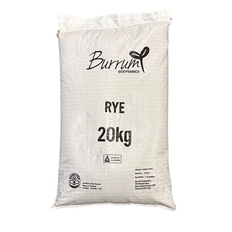Bulk Organic Rye Grain Biodynamic Burrum Biodynamics