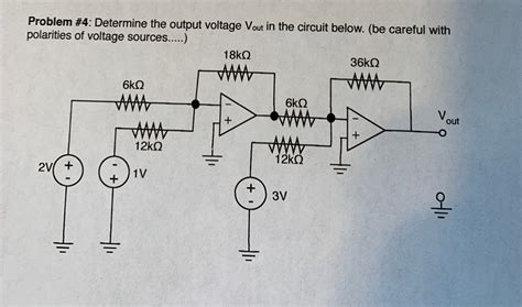 Solved Problem Determine The Output Voltage Vout In The Chegg