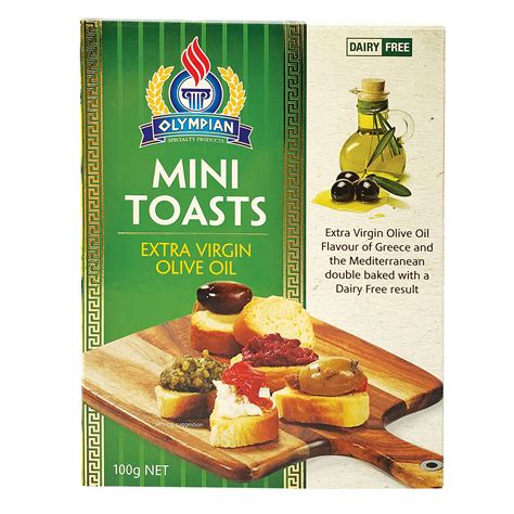 Mini Toasts With Extra Virgin Olive Oil Olympian Foods