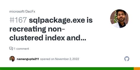 sqlpackage exe is recreating non clustered index and tables that should