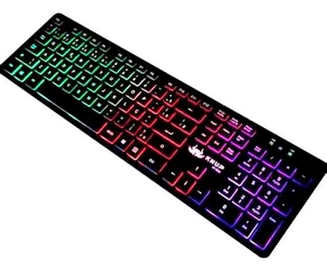 Teclado Office Teclas Chocolate Led Rgb Retroiluminado Gamer Parcelamento Sem Juros