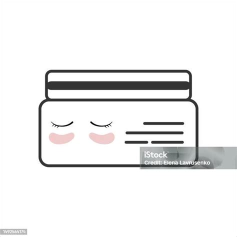 항아리에 담아 눈 밑에 패치하십시오 아이콘은 흰색 배경에 분리되어 있습니다 아이 마스크 아래 보습 상자 기호 수면 중에 디자인 앱 웹용 0명에 대한 스톡 벡터 아트 및 기타