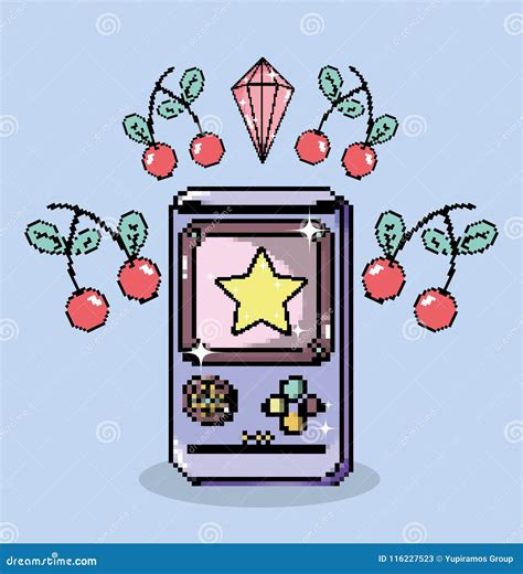 Pixel Art Tetris Videogame Stock Vector Illustration Of Entertainment 116227523