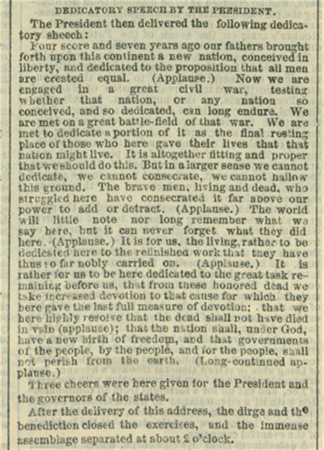 The Gettysburg Address Including First Day Printings