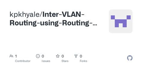 Github Kpkhyale Inter Vlan Routing Using Routing Router On Stick