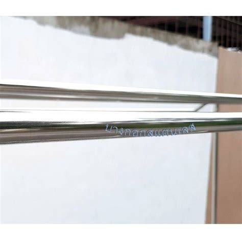 พร้อมส่ง ราวตากผ้าสแตนเลส ราวตากผ้า แบบมีกันลื่น ราวใหญ่ ยาว 2 เมตร 8 ราว ล้อมีเบรก ล้อล๊อคได้