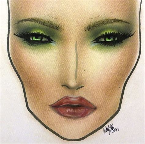 Green Eyeshadow Face Chart Makeup Charts Green Eyeshadow Face Chart