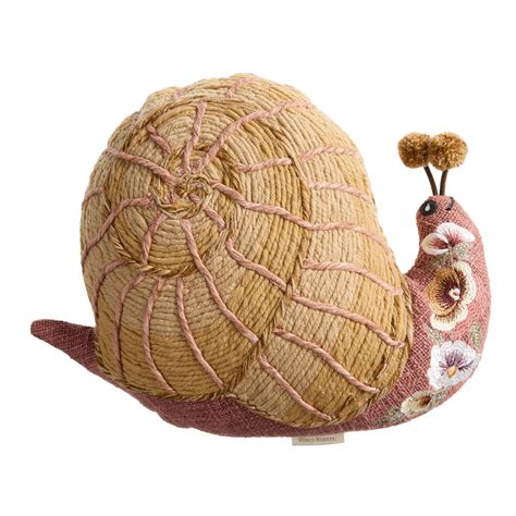 Multicolor Snail Shaped Embroidered Throw Pillow World Market