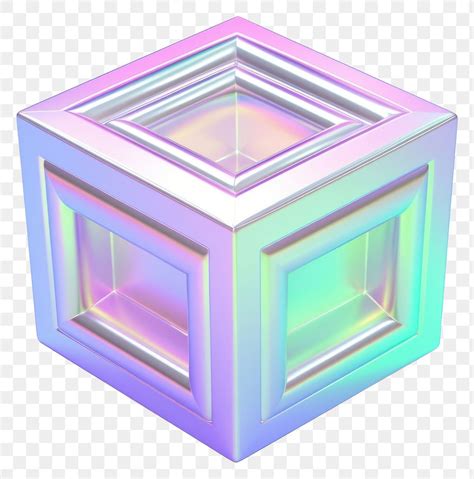 Png Iridescent Tesseract Purple White Premium Png Rawpixel