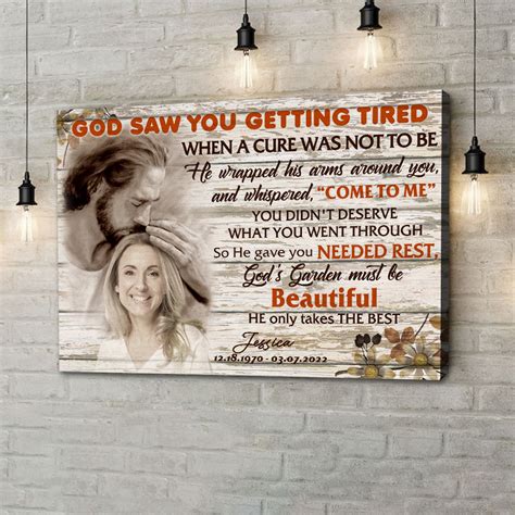 Personalized Memorial God Saw You Getting Tired Safe In Gods Hand