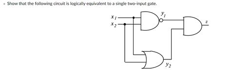 Solved Show That The Following Circuit Is Logically