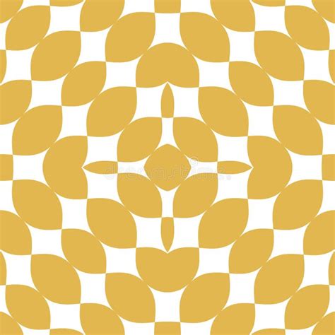 Golden Abstract Geometric Seamless Pattern Vector White And Gold Ornament Stock Vector