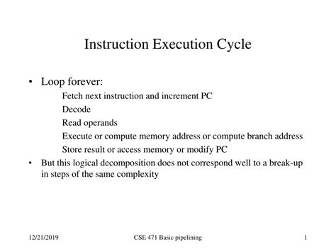 Ppt Instruction Execution Cycle Powerpoint Presentation Free