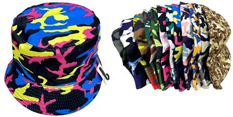 Bold Camo Bucket Hats
