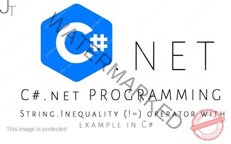 Stringinequality Operator With Example In C Just Tech Review