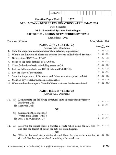 copy of 20pespc103 design of embedded systems pdf embedded system timer
