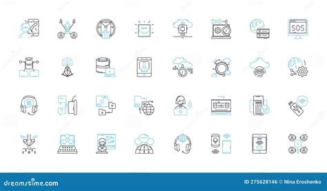 Project Coordination Line Icons Collection Collaboration Planning Communication Leadership
