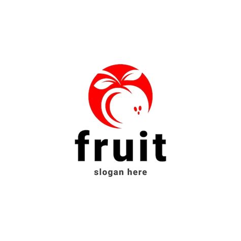 라인 아트 스타일 색상 벡터와 미니멀 체리 로고 디자인 프리미엄 벡터