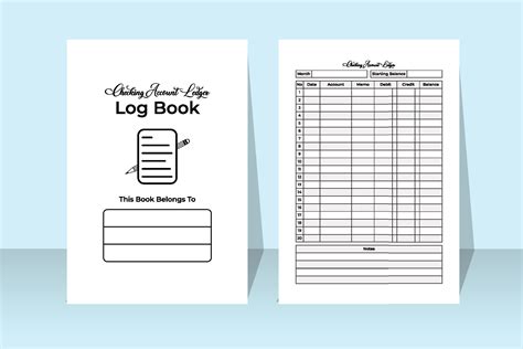 Checking Account Ledger Log Book Interior Bank Account Information Checking Account Ledger Log Book Interior Bank Account Information