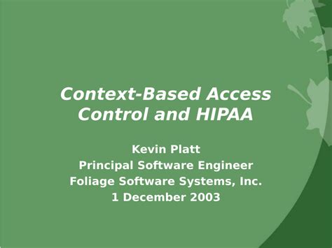 Pdf Hipaa Compliance Implementing Context Based Access Control