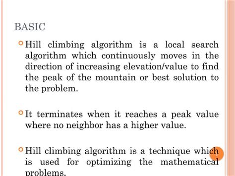 I Hill Climbing Algorithm Ii Steepest Hill Climbing Algorithm Pdf