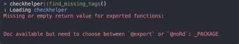 Fix Avoid False Positiv Message With `package` Documentation During `findmissingtags