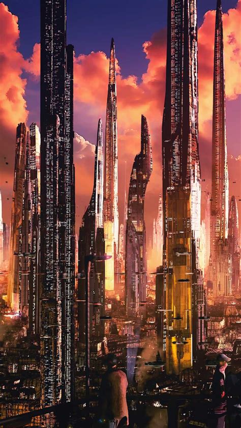 Futuristic City Skyline Wallpapers 31 Images Wallpapercat