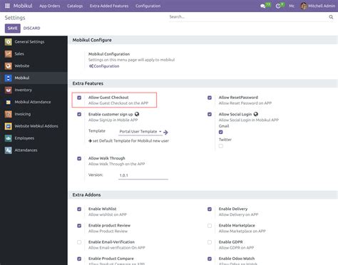 user guide of odoo mobile app for android and ios
