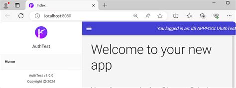 unable to make windows authentication in my blazor application radzen