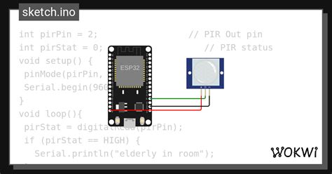 Pir Sensor Wokwi Esp32 Stm32 Arduino Simulator