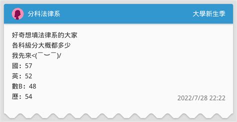 分科法律系 升大學考試板 Dcard