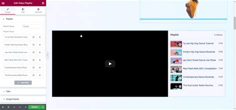 how to easily make a video playlist using elementor without any coding